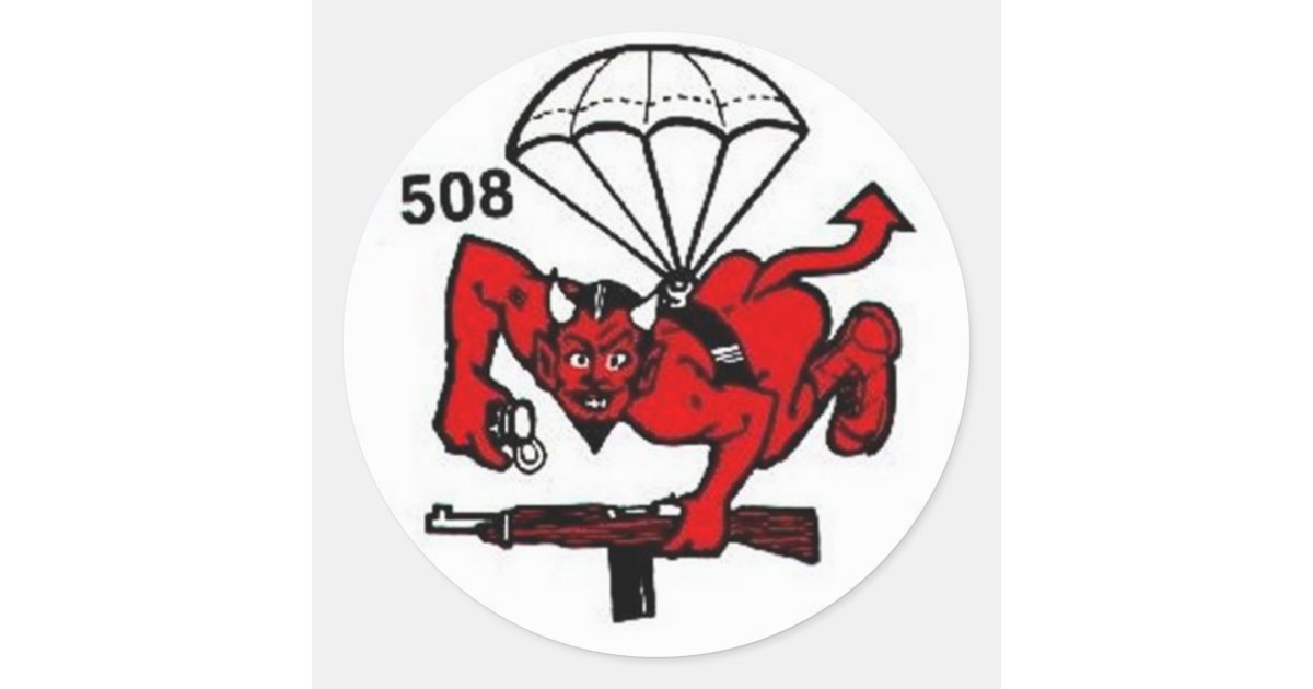 508th PIR Classic Round Sticker | Zazzle