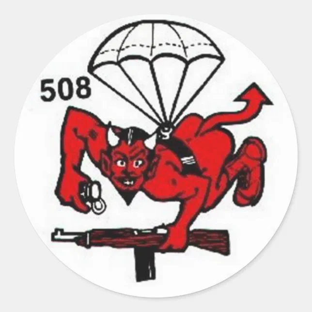 508th PIR Classic Round Sticker | Zazzle