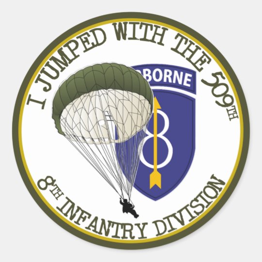 509th Airborne [8th ID] Classic Round Sticker | Zazzle.com