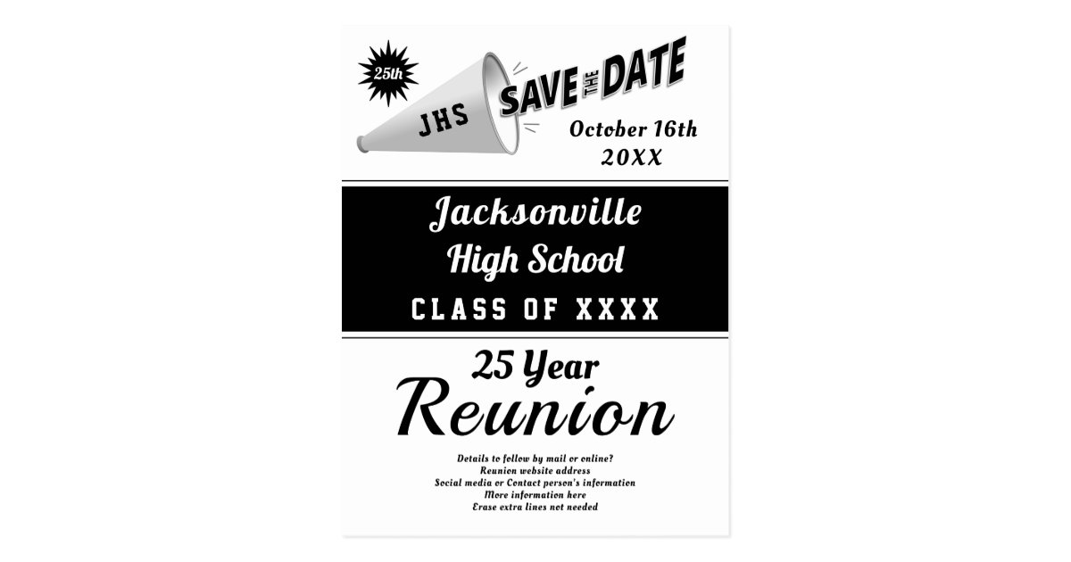 50 40 30 25 20 10 Any Class Reunion Save The Date Postcard Zazzle 50-40-30-25-20-10-any-class-reunion-save-the-date-postcard-zazzle