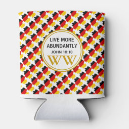 50 & Absolutely Fabulous GERMANY Monogram Can Cooler | Zazzle