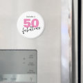 50 and fabulous 50th Birthday gift Fifty pink Magnet | Zazzle