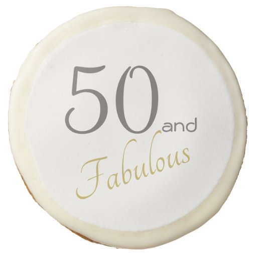 50 and Fabulous 50th Birthday Party for Women Sugar Cookie | Zazzle