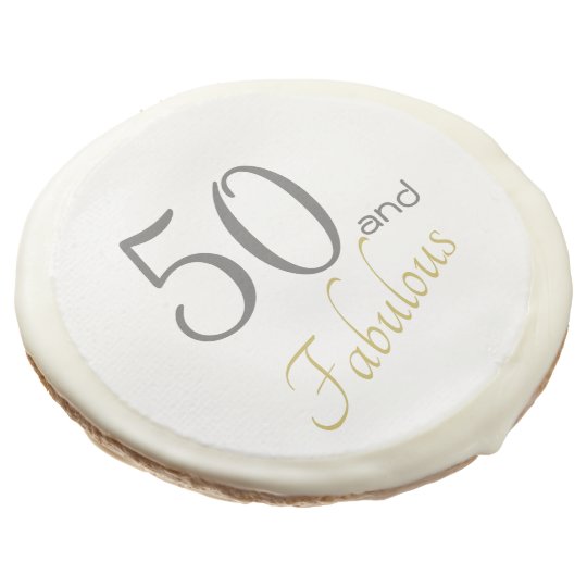 50 and Fabulous 50th Birthday Party for Women Sugar Cookie | Zazzle.com