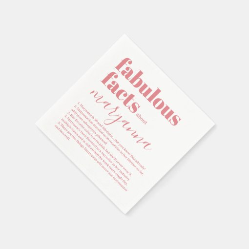 50 and Fabulous Fun Fact Pink Birthday Napkins | Zazzle