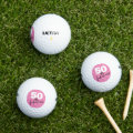 50 and fabulous gift 50th Birthday party pink Golf Balls | Zazzle