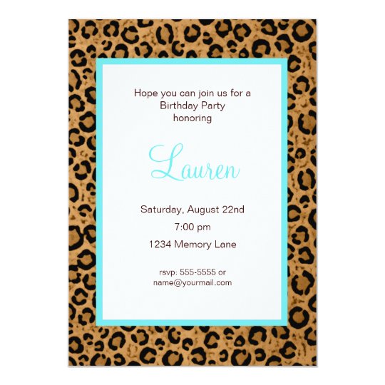 50 And Fabulous Leopard Birthday Invitation | Zazzle.com