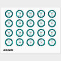 50 and Fabulous Turquoise Blue Classic Round Sticker | Zazzle