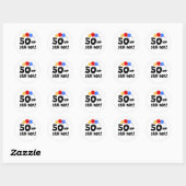 50 and Still Hot Fifty 50th Birthday Classic Round Sticker | Zazzle