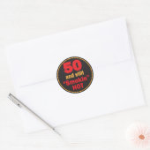 50 and Still Smokin Hot | 50th Birthday Classic Round Sticker | Zazzle