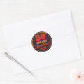 50 and Still Smokin Hot | 50th Birthday Classic Round Sticker | Zazzle