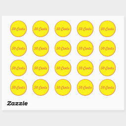 50 Cent Vending Machine Label Sticker | Zazzle