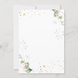 50 & Fabulous Green Gold Botanical Birthday Invitation | Zazzle