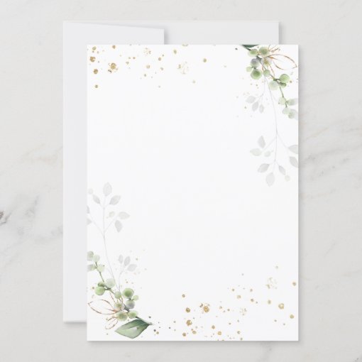 50 & Fabulous Green Gold Botanical Birthday Invitation | Zazzle