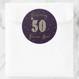 50 Glorious Years - Celebration Stickers | Zazzle