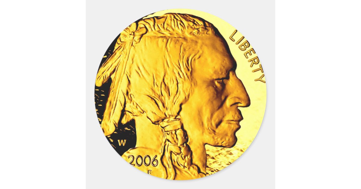 $50 Gold Coin 3" Stickers | Zazzle