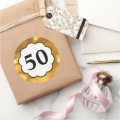 50 - Golden Numbers Sticker | Zazzle