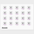 50 is Nifty! 50th Birthday Party Classic Round Sticker | Zazzle