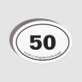 50 Mile Custom Ultramarathon Name Euro Oval Car Magnet | Zazzle
