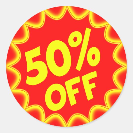 50 PERCENT OFF RETAIL LABEL | Zazzle.com