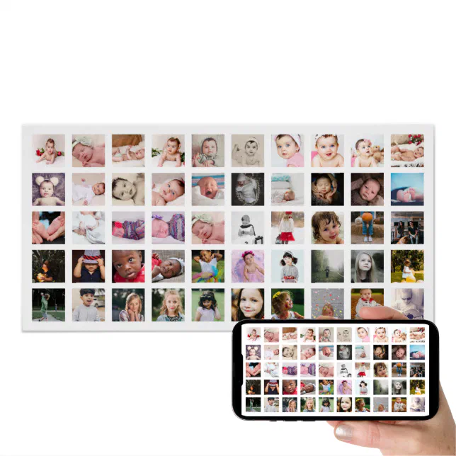 50 Photo Collage Personalized Poster | Zazzle