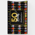 50 Rocks 50th Birthday Party Add Name Banner | Zazzle