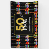 50 Rocks 50th Birthday Party Add Name Banner | Zazzle