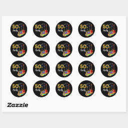 50 Rocks 50th birthday party Classic Round Sticker | Zazzle