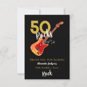 50 Rocks 50th Birthday Party Thank You | Zazzle