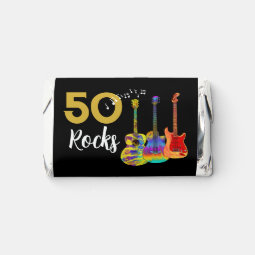 50 Rocks 50th Birthday Party Thank You Hershey's Miniatures | Zazzle