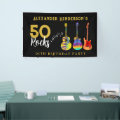 50 Rocks for Him Birthday Party Banner | Zazzle
