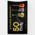 50 Rocks for Him Birthday Party Banner | Zazzle