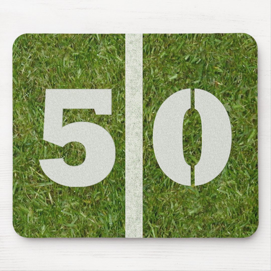 50 Yard Line Football Field Mousepad | Zazzle