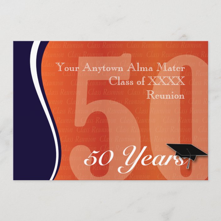 50 Year Class Reunion Invitation | Zazzle.com