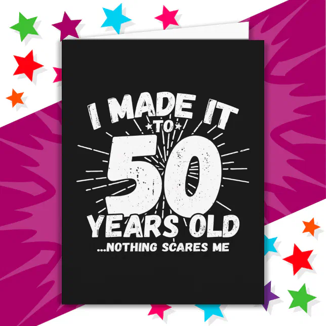50 Year Old Sarcastic Meme Funny 50th Birthday Card | Zazzle