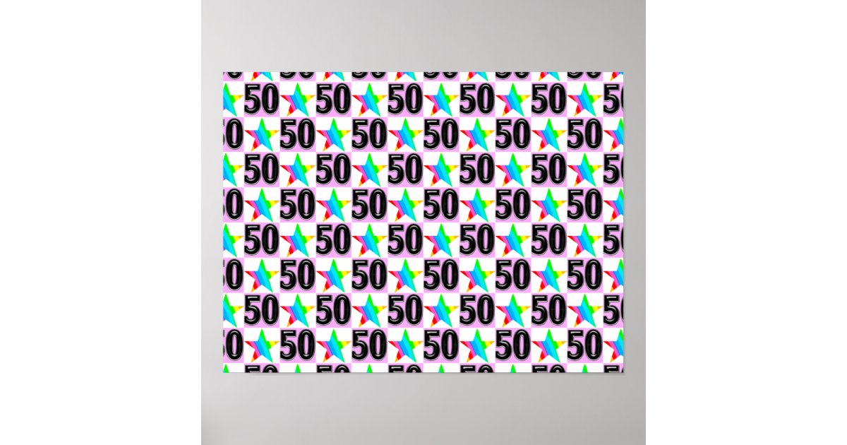 50 YEAR OLD SUPER STAR POSTER | Zazzle