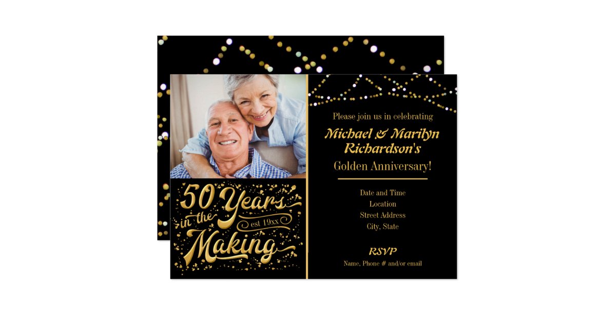 50 Years in the Making - Golden Anniversary Invitation | Zazzle.com