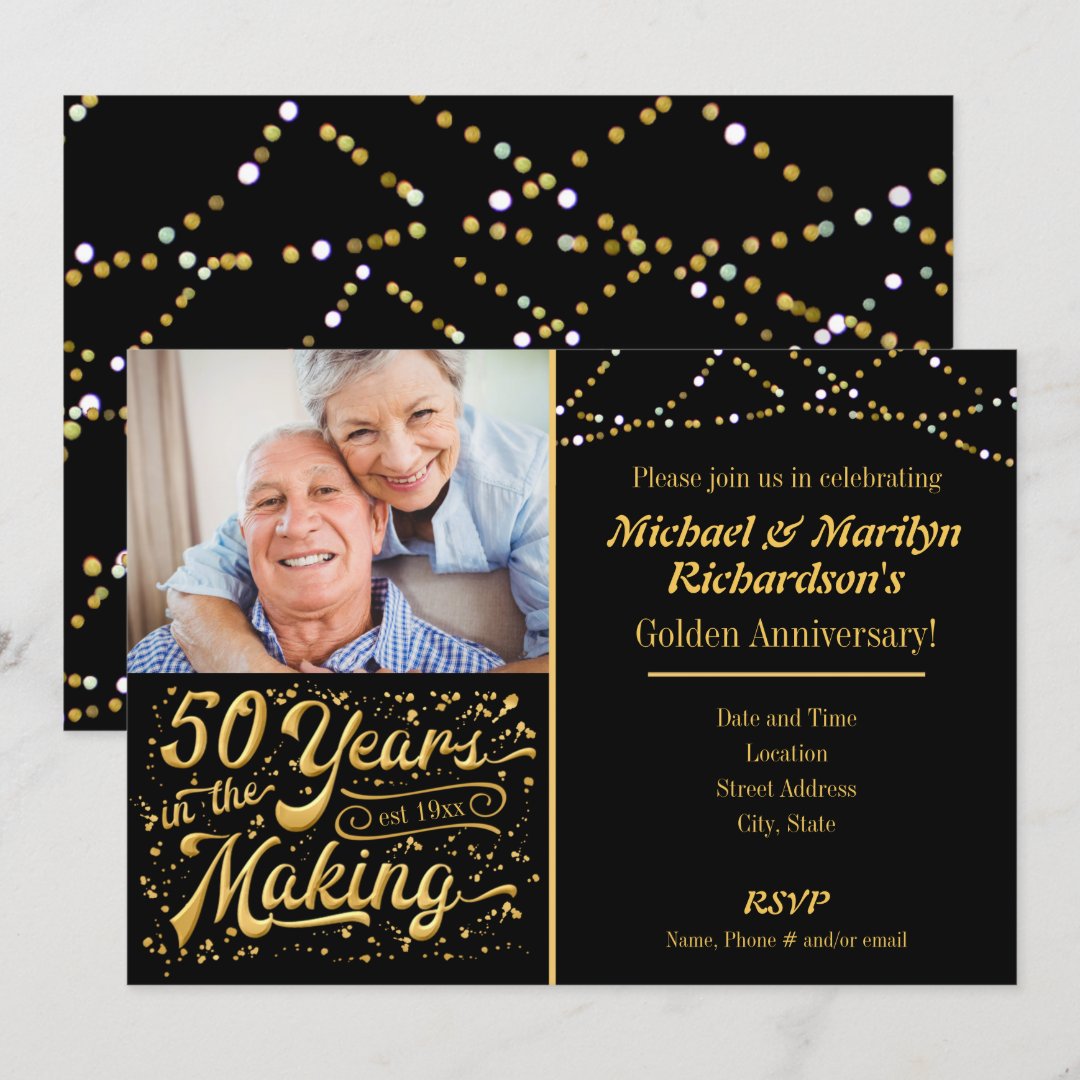 50 Years in the Making - Golden Anniversary Invitation | Zazzle