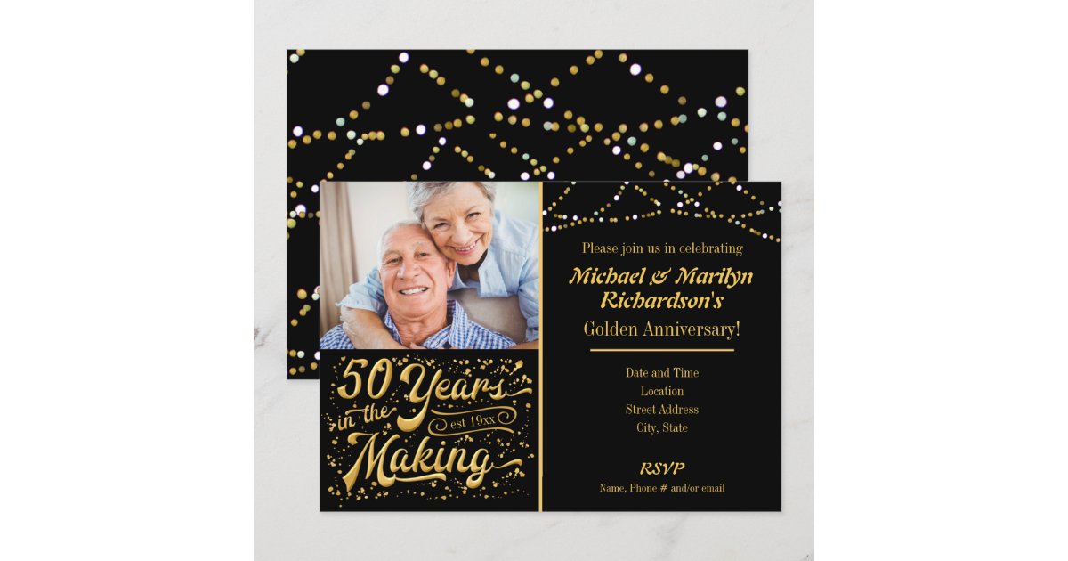 50 Years in the Making - Golden Anniversary Invitation | Zazzle