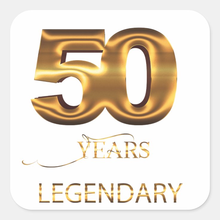 50 years legendary sticker | Zazzle