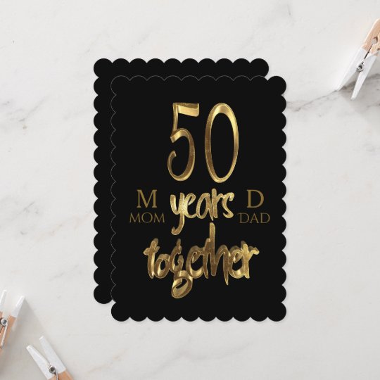 50 Years Together Golden Wedding 50th Anniversary Card | Zazzle.com