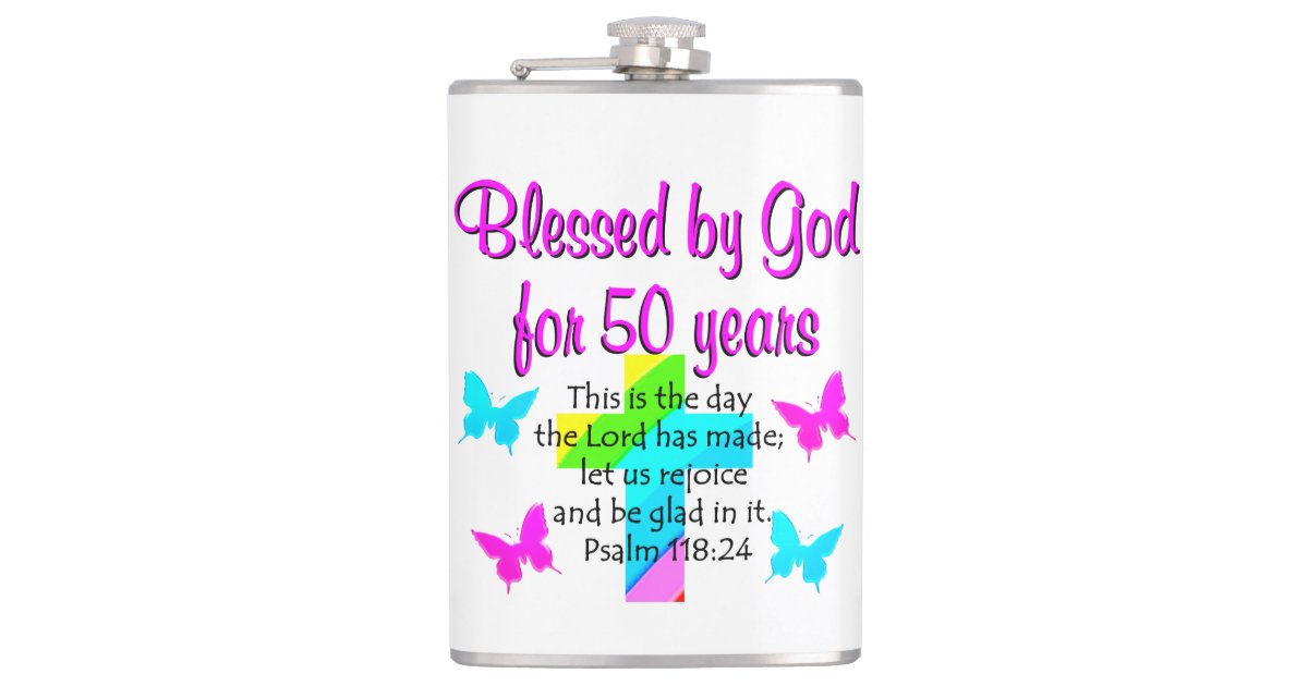 50 YR OLD PRAYER FLASK | Zazzle