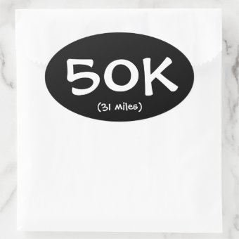 50K (31 miles) Sticker | Zazzle