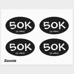 50K (31 miles) Sticker | Zazzle