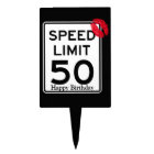 Happy Birthday Speed Limit 70 Sign - Cake Topper | Zazzle.com
