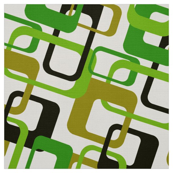 Retro Vintage 60's Pattern Fabric | Zazzle