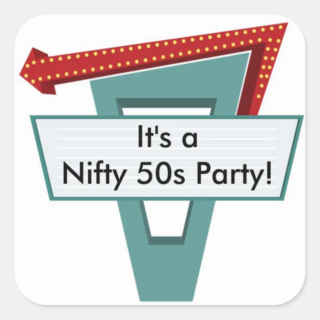 50s Diner Sign 1 Sticker | Zazzle