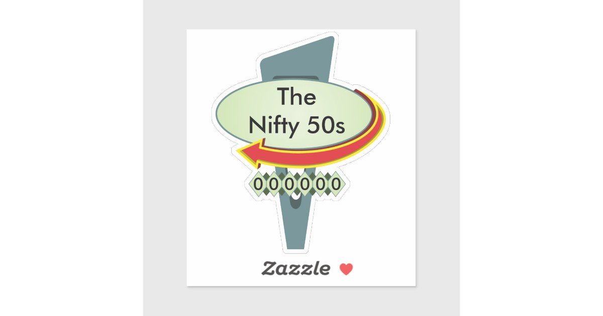 50s Diner Sign 4 Sticker | Zazzle