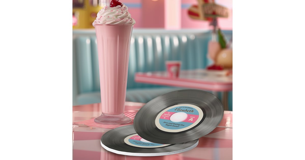 50's Record Style Paper Plates | Zazzle