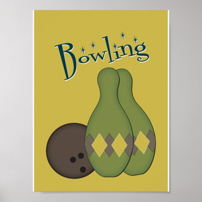 50s Retro Bowling Poster | Zazzle.com